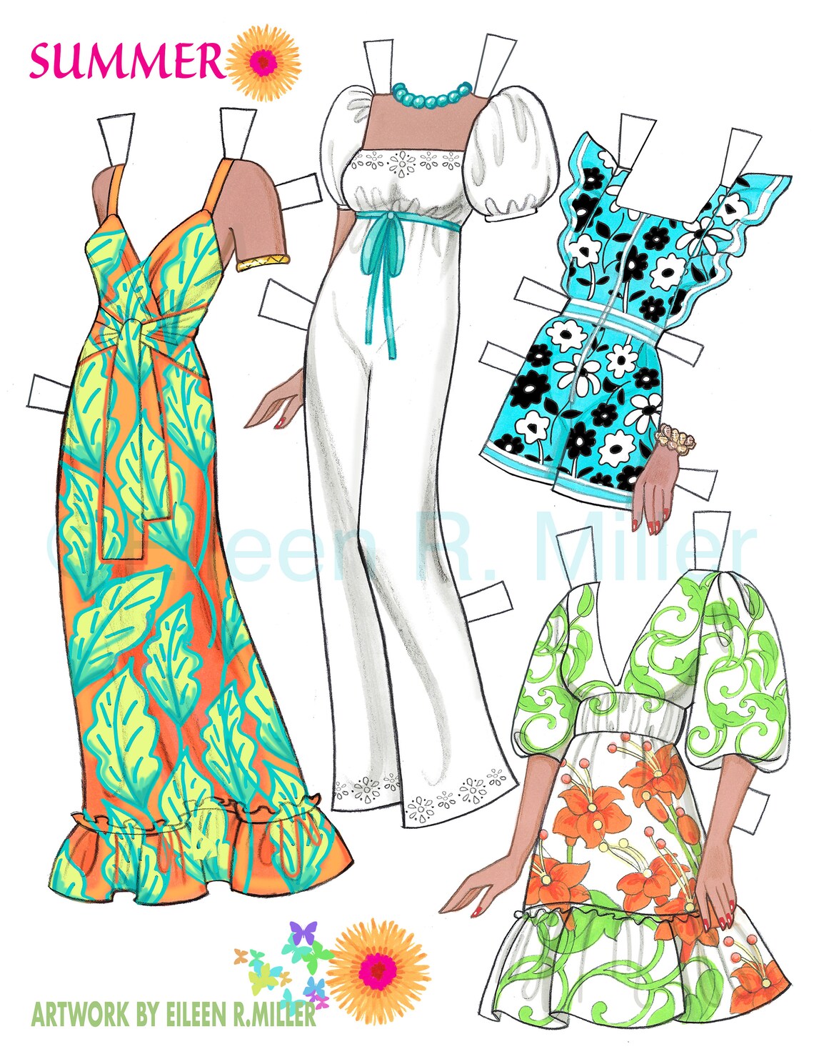 Summer Paper Doll - Etsy