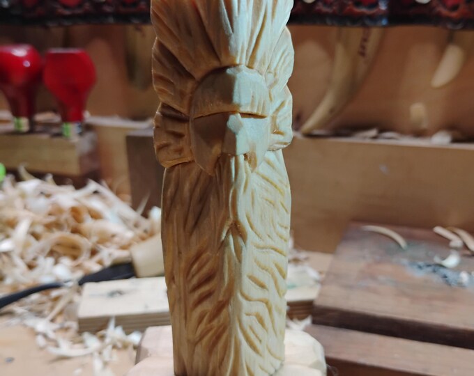 Large Wonderful Wells 17" * 7" * 5" Forest Tree Spirit Wizard Wood ...