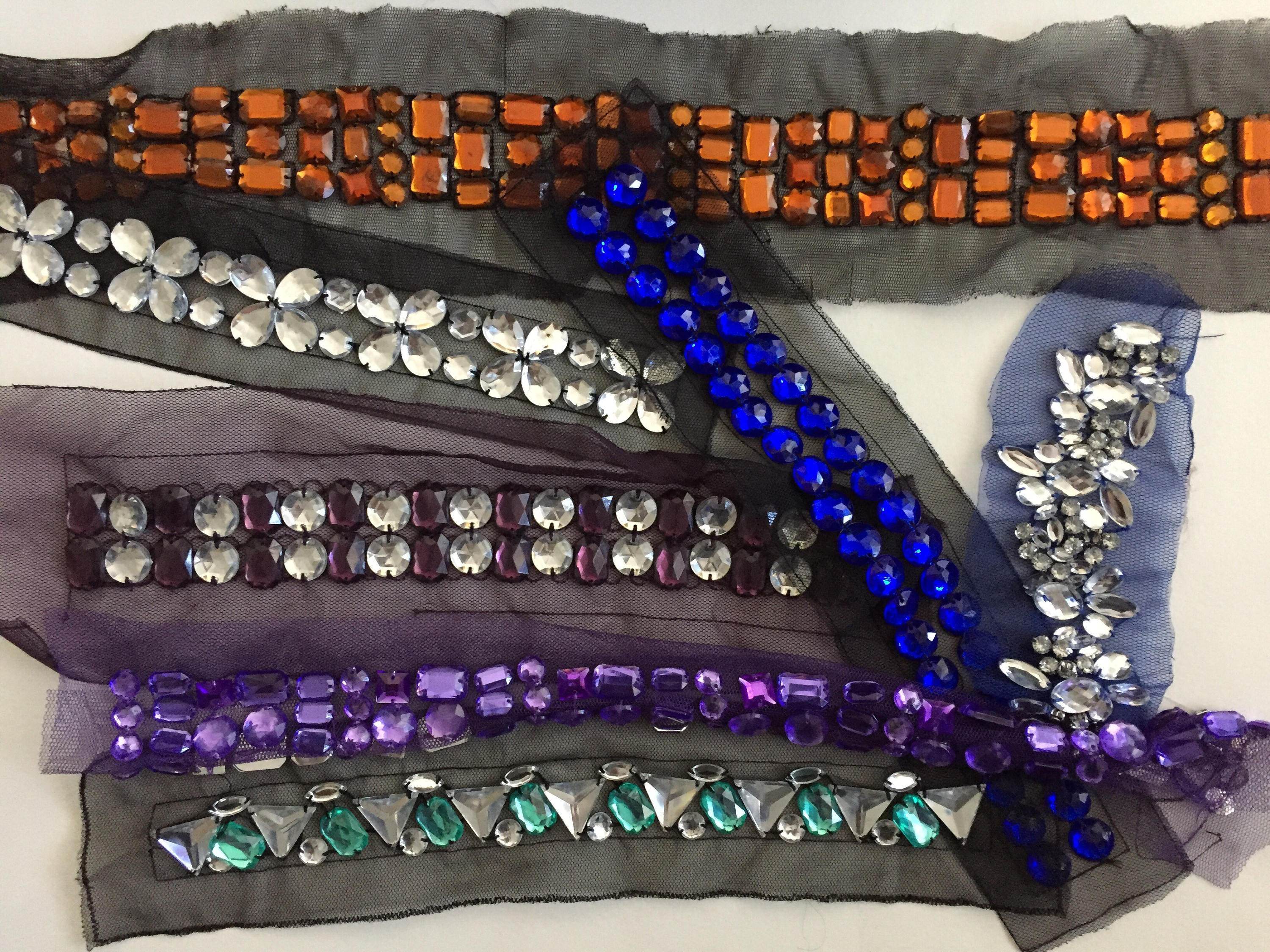 Fashion Trim Multi Color Gem Stone Trim Rhinestone Trim Lot - Etsy