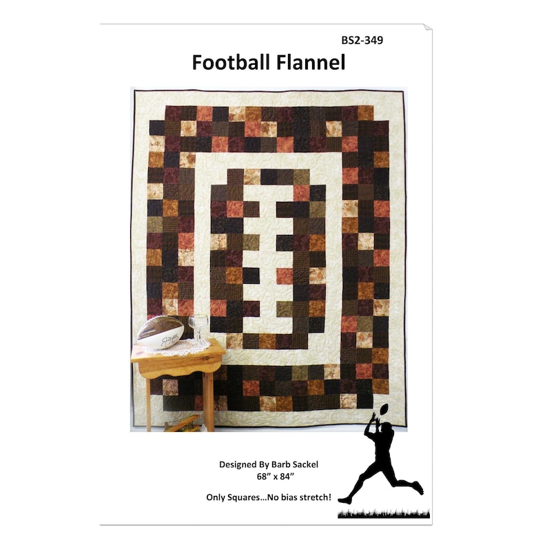 Football Flannel Quilt Pattern BS2-349 - Paper Pattern - Etsy