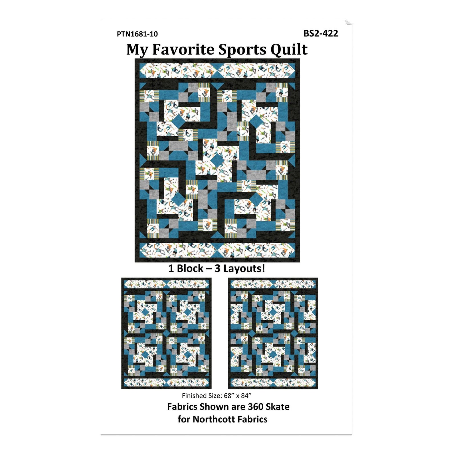My Favorite Sports Quilt Pattern BS2-422 - Paper Pattern - Etsy