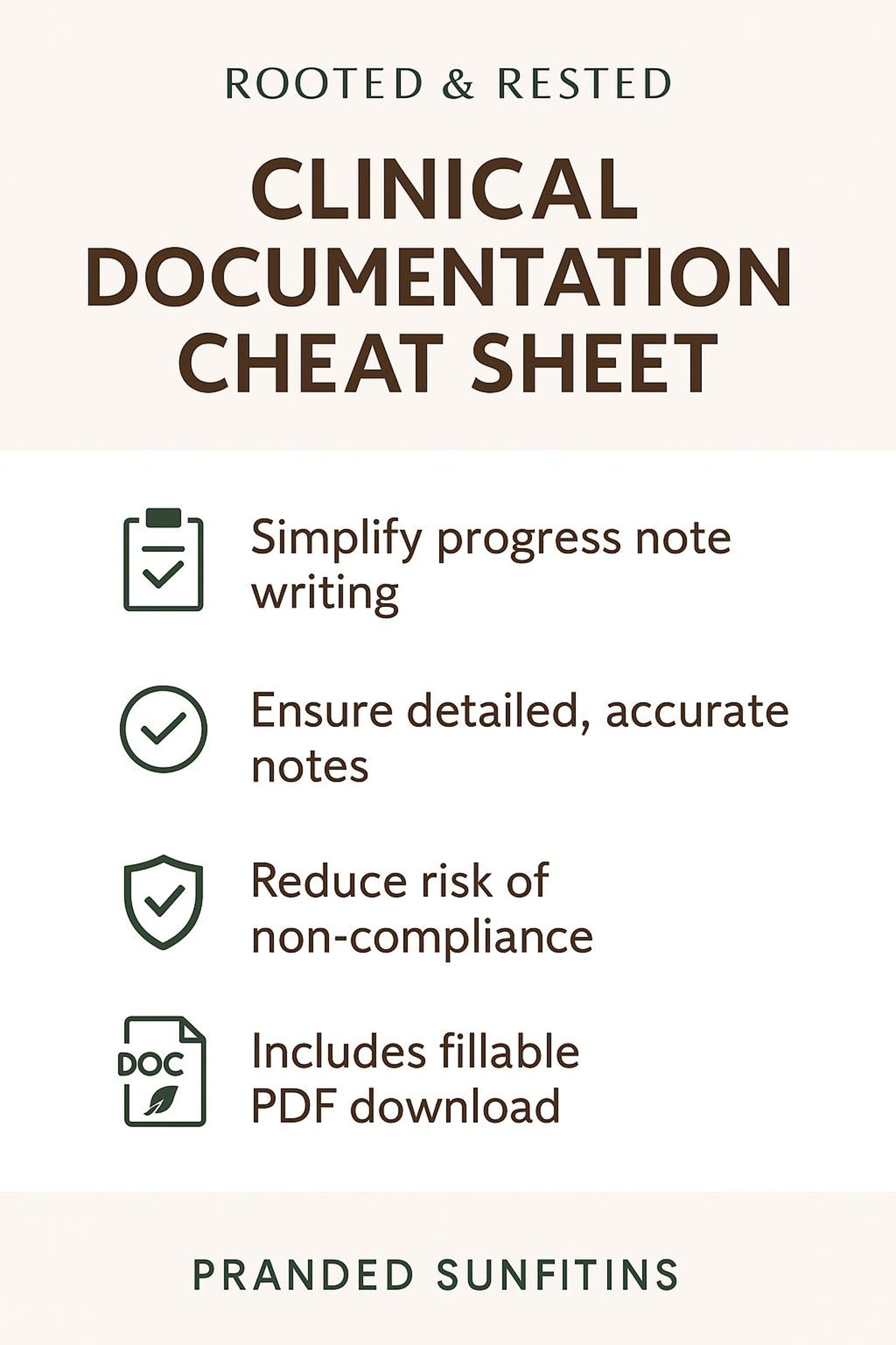 Clinical Documentation Cheat Sheet — Therapist Note Templates + Phrases ...