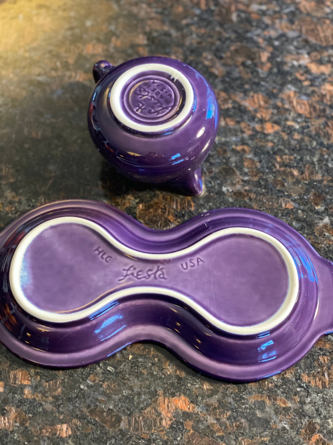 Fiesta Ware Purple Sugar and Creamer Caddy ONLY - Etsy