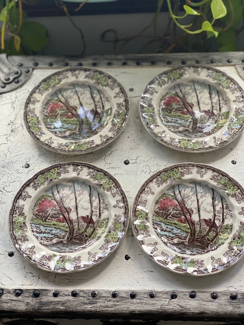 4 Johnson Brothers England 1883 the Friendly Village Salad - Etsy