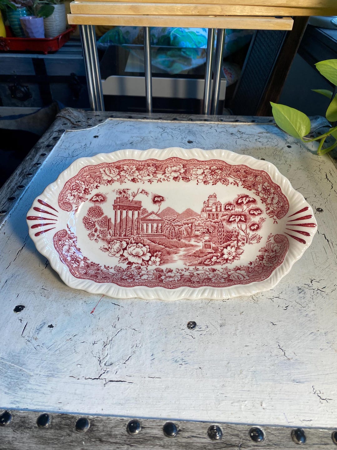 Warwick Tudor Rose Pink 11 " Serving Platter - Etsy