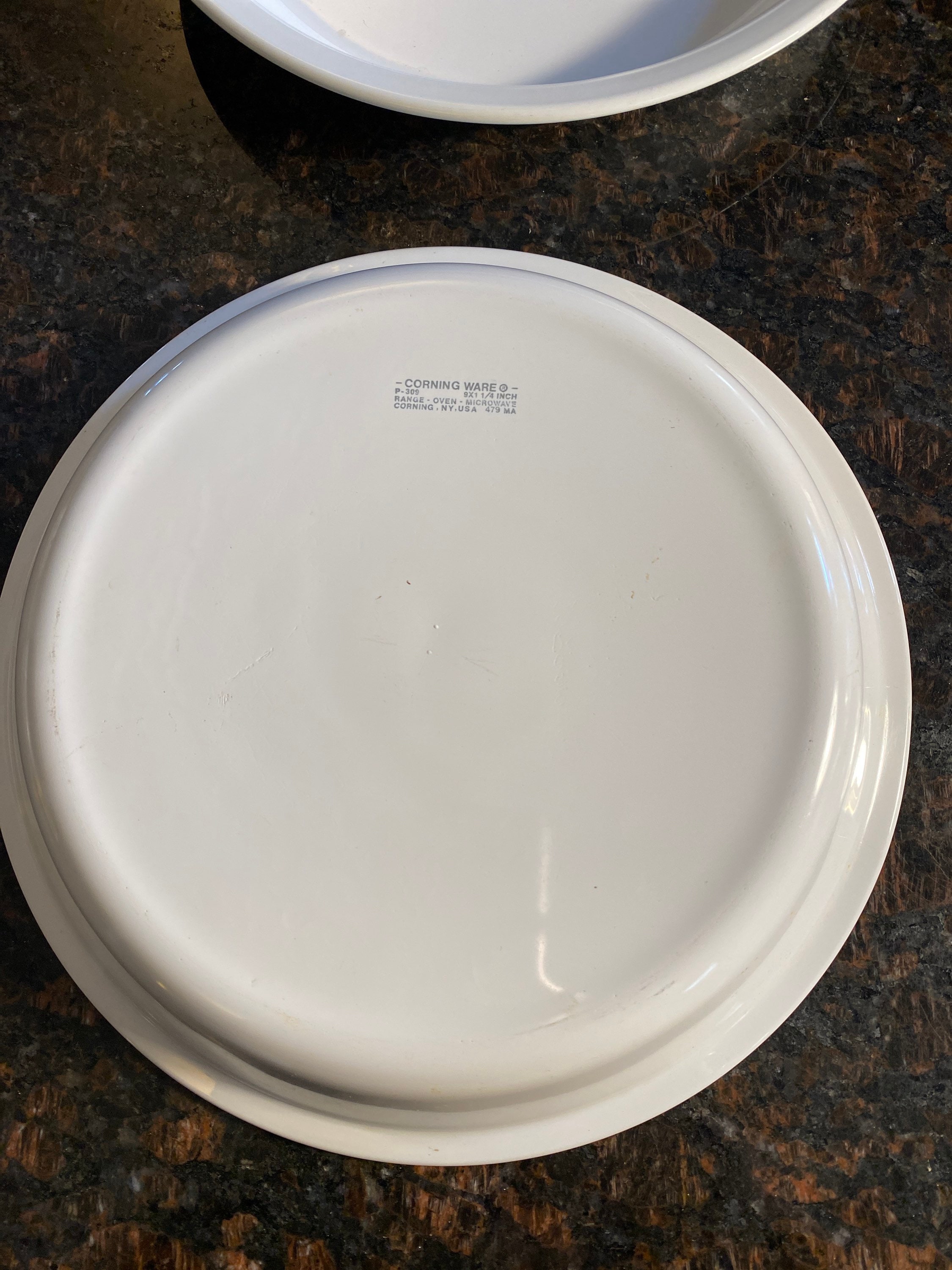 1- 9" Just White Pie Plate Corning Ware P309 - Etsy
