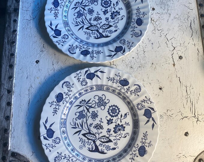 2 Meakins England Blue Nordic 9 7/8 Dinner Plate - Etsy
