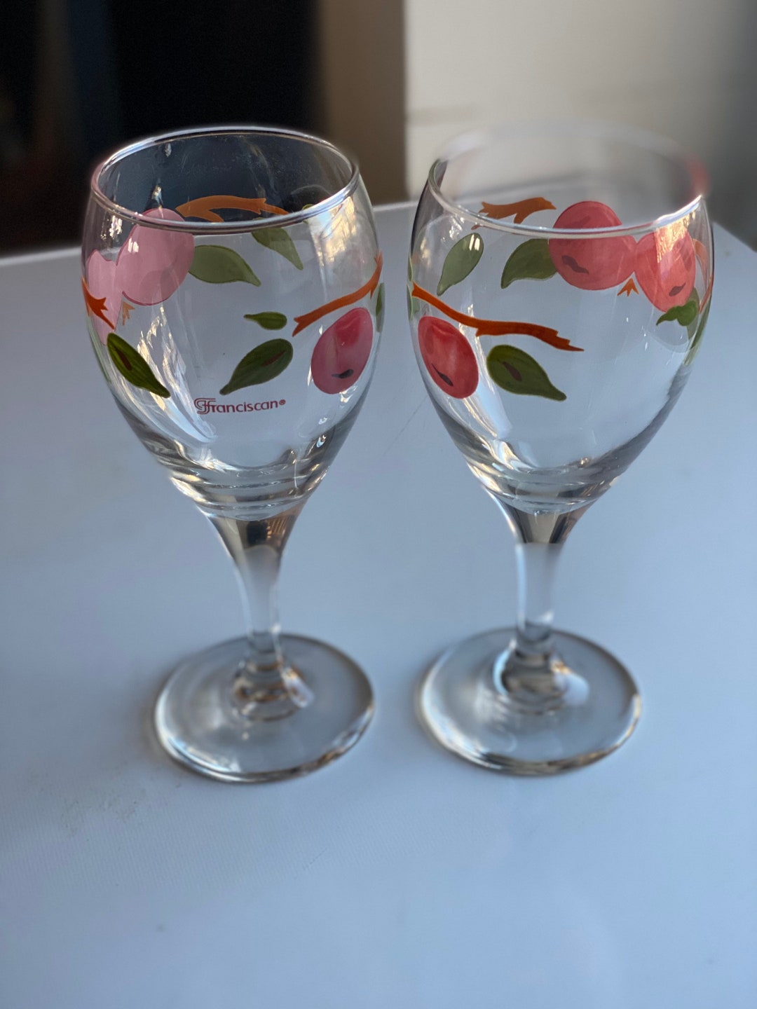 2 Franciscan Apple Wine 12 Oz Glasses 7 3/8" - Etsy