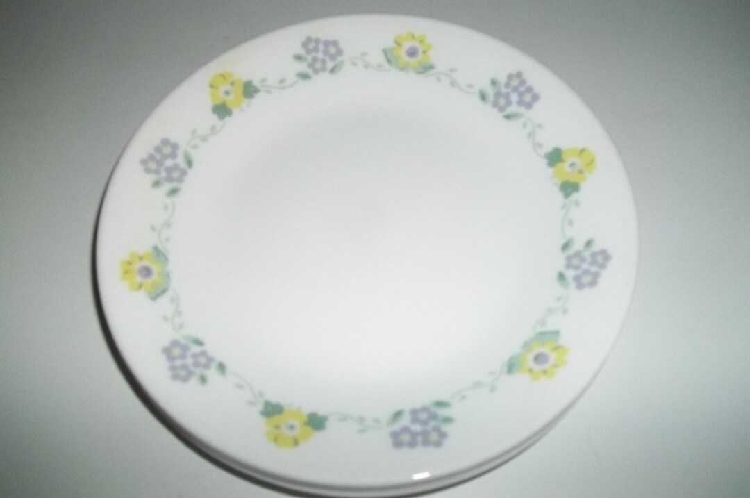 4 Corelle Forget Me Not Bread Plates 6.75" - Etsy