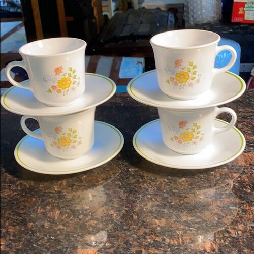 Vintage Corelle Wildflower Meadow Pattern Saucers | Etsy