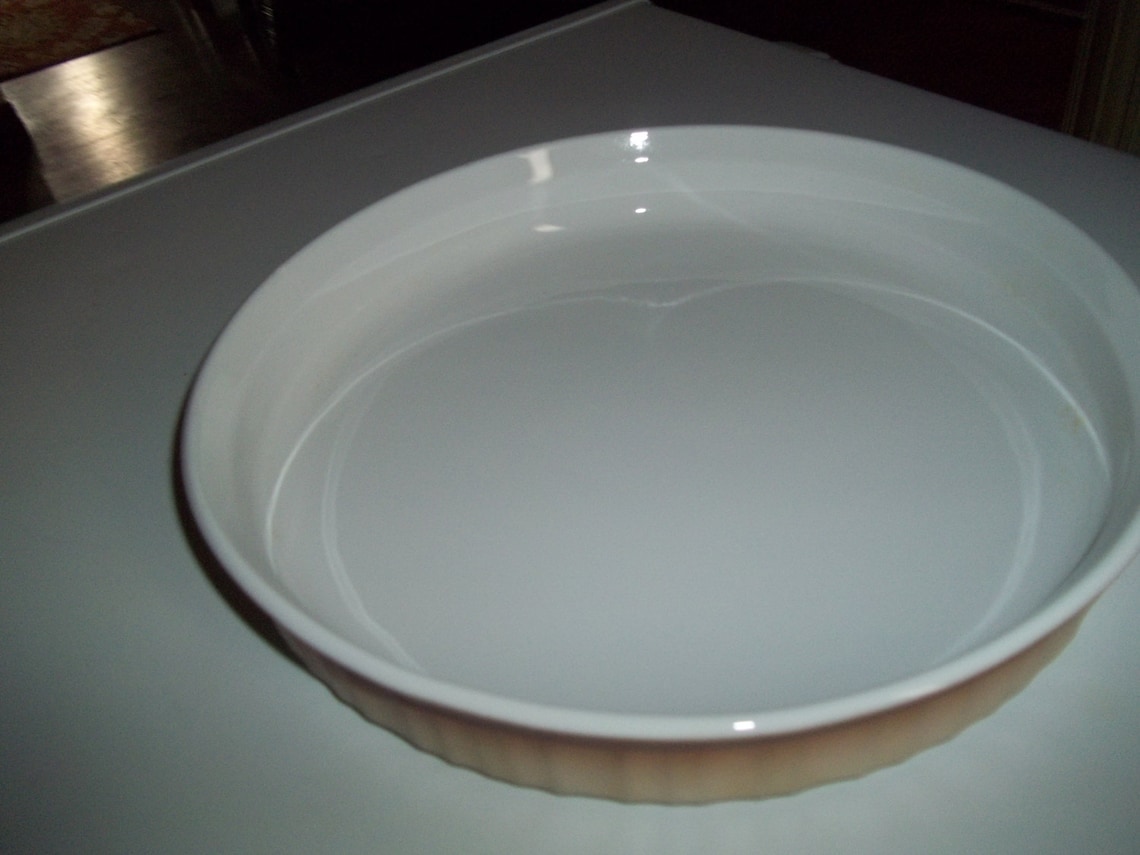 Bisque and White Corning Ware Quiche Baking Dish F-3-B - Etsy