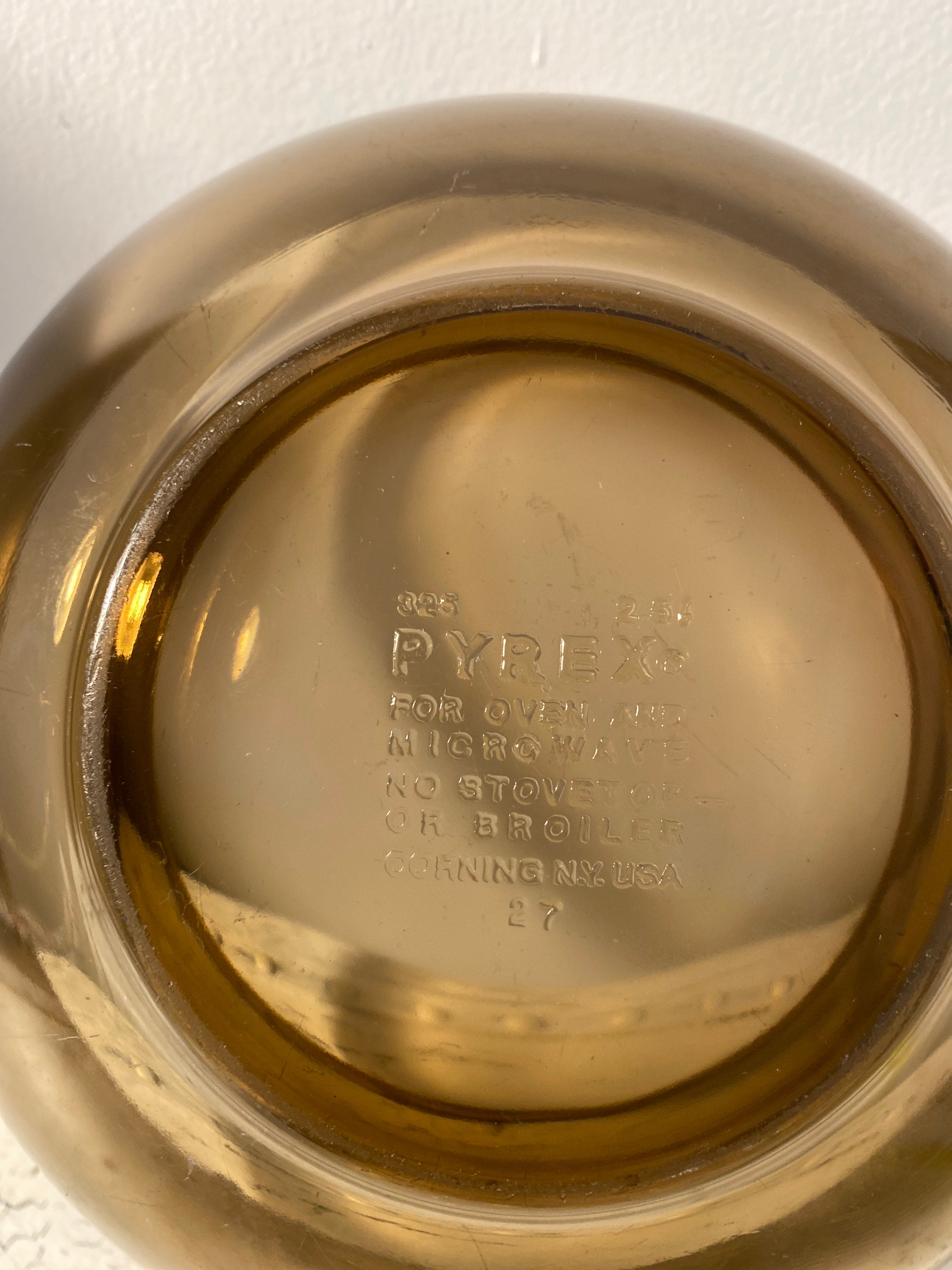 Amber Pyrex 325 2.5 Quart/2.5 Liter Nesting Mixing Bowl - Etsy