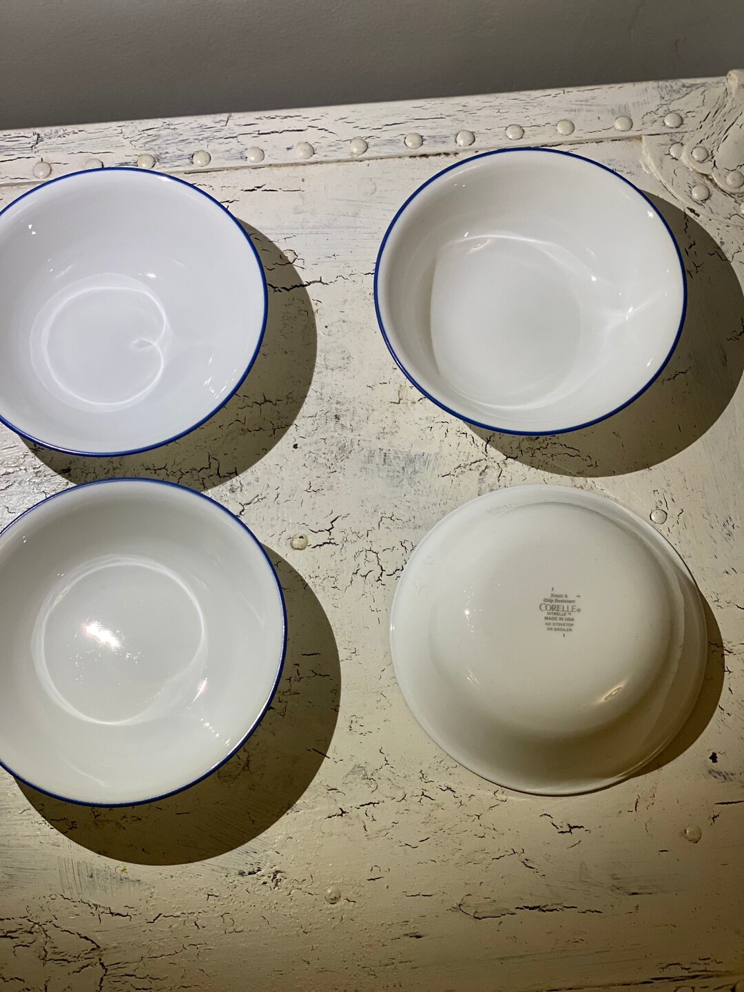 4 Corelle Floral Cascade, True Blue, ETC. 18 Oz Cereal Bowls - Etsy