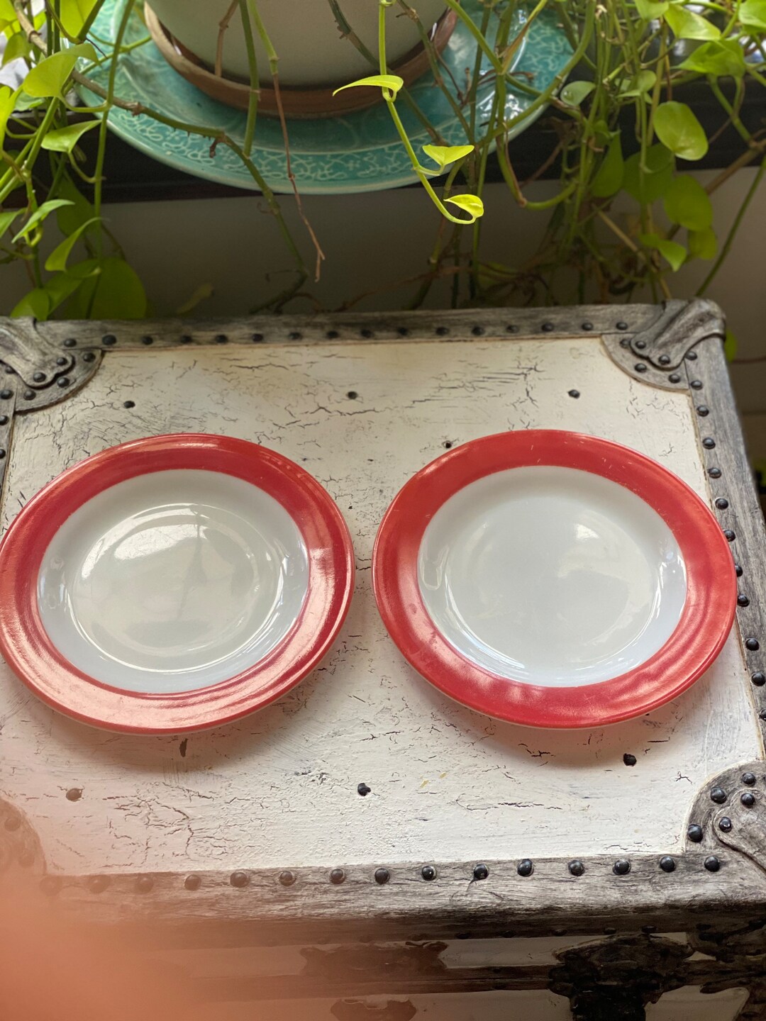 2 Pyrex Coral Dinner Plates 10" - Etsy