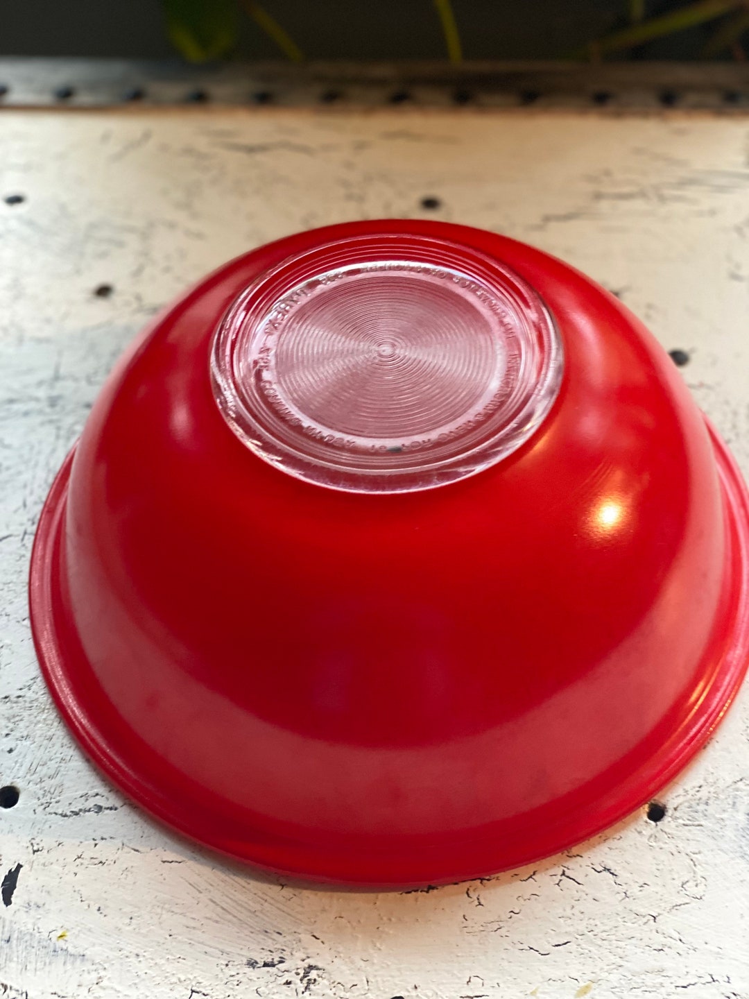 Red With Clear Glass Bottom, Pyrex # 325, 2.5 Quart/2.5 Liter Nesting ...