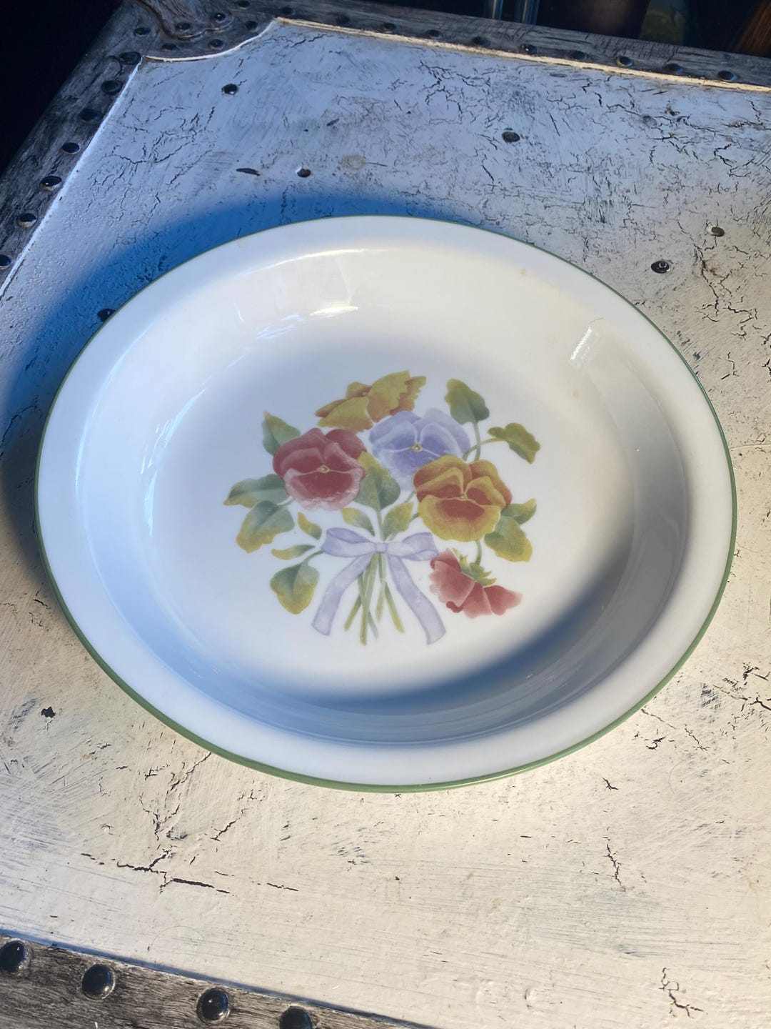 Corelle Simply Lite 9" Summer Blush Aka Pansies Pie Plate - Etsy