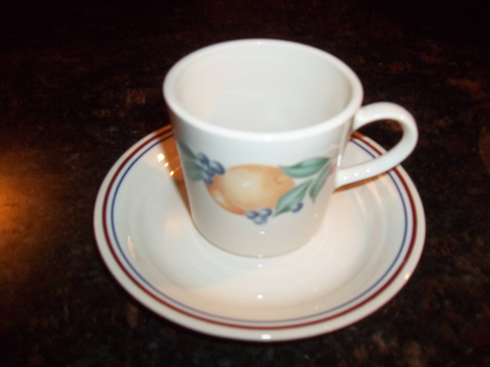 4 Corelle Abundance Coffee Tea Cups and 4 Saucers Made in - Etsy