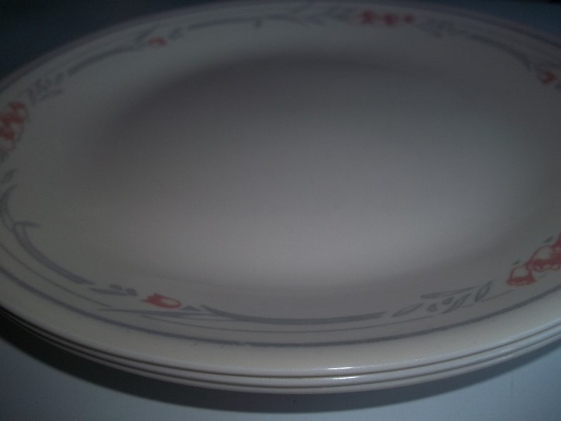 4 Dinner Plates Corelle Rose Pattern - Etsy