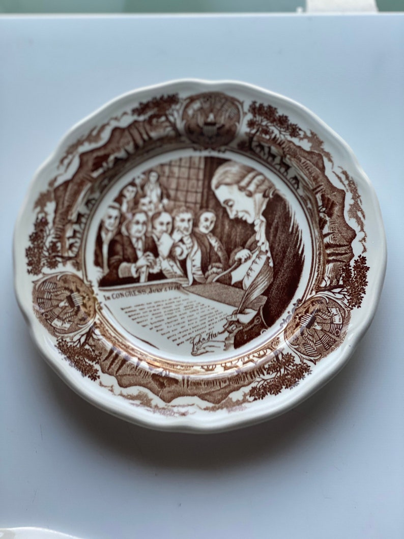 4 J&G Meakin John Hancock 7" Bread Plates Royal Staffordshire American ...