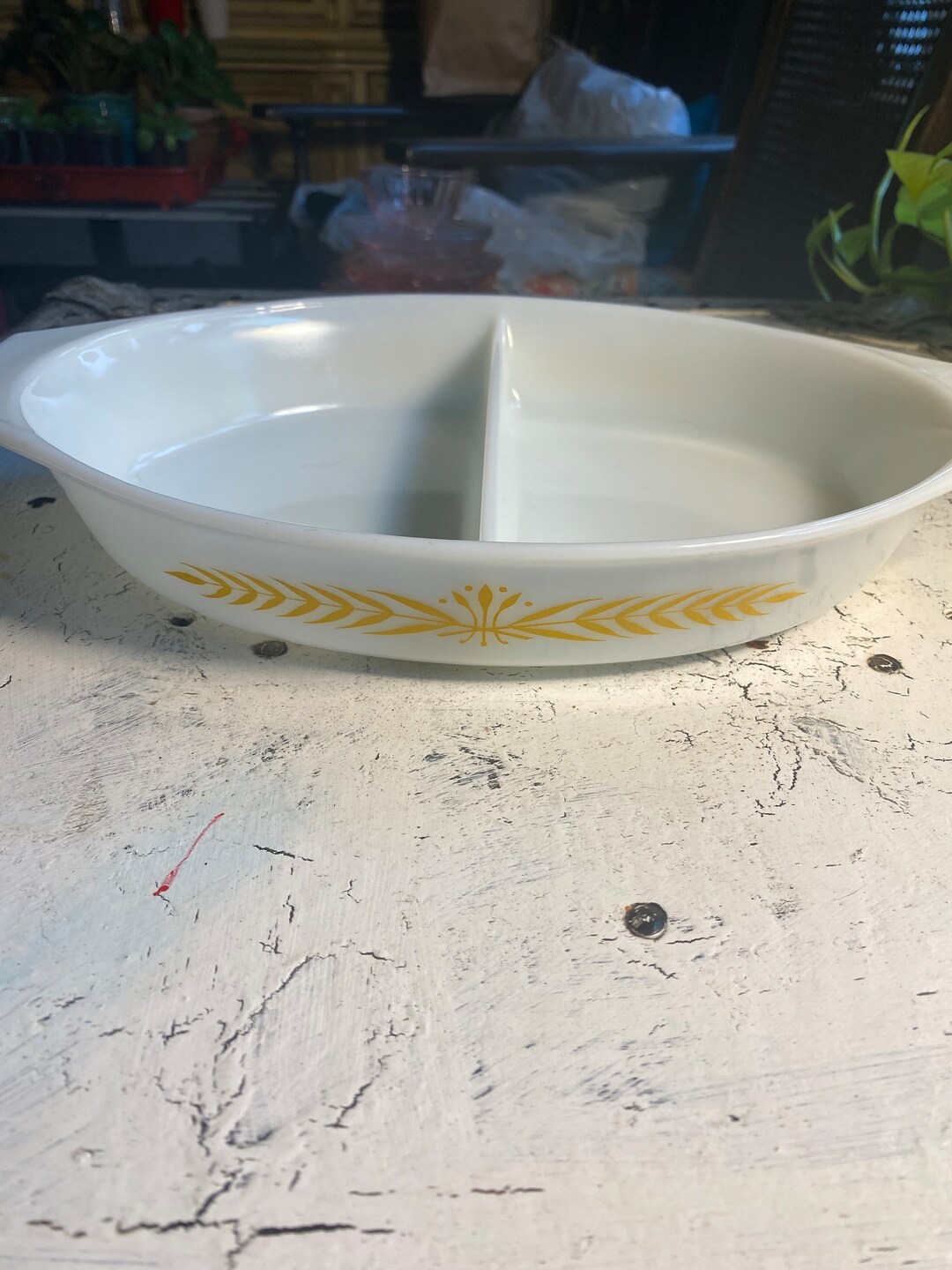 Pyrex Royal Wheat Divided 1 1/2 Quart Serving Dish - Etsy