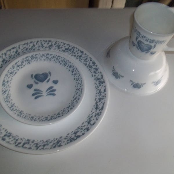 Corelle Blue Hearts - Etsy