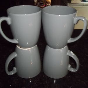 4 Corelle Stoneware Coffee/tea Mug Light Gray 12 Oz. - Etsy