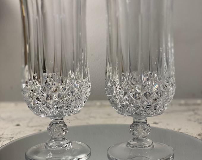 2 Cristal D'arques Longchamp Lead Crystal Icetea Goblets - Etsy