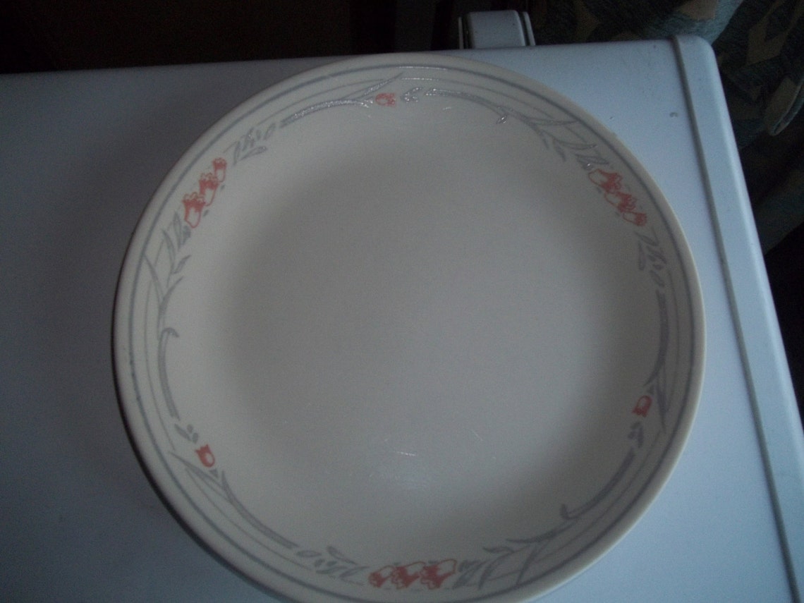4 Dinner Plates Corelle, Rose Pattern - Etsy