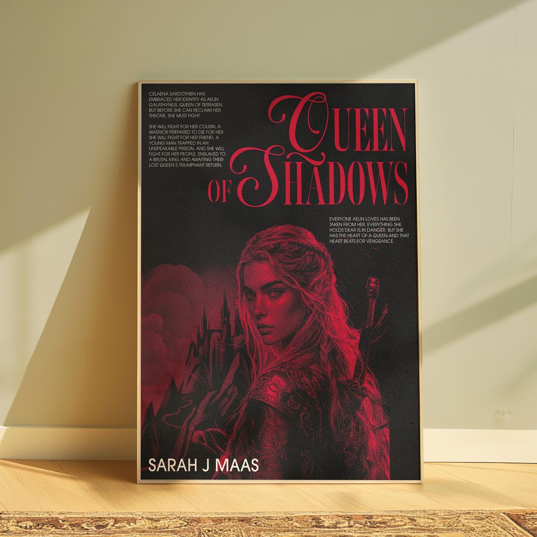 Aelin Galathynius Print: Queen of Shadows, Throne of Glass Fan Art ...