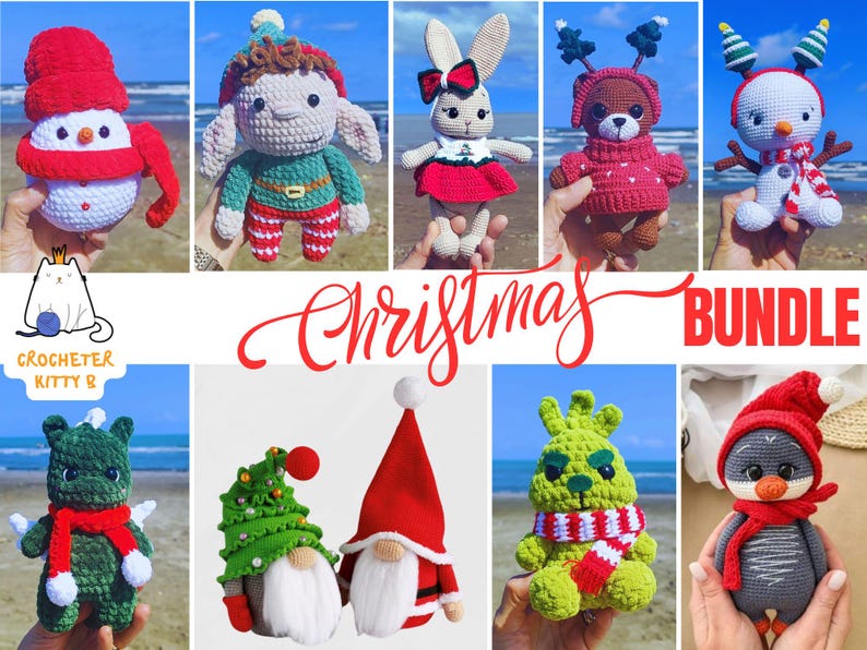 120+ Christmas Amigurumi Crochet Patterns, Holiday DIY Decor (PDF) - Etsy