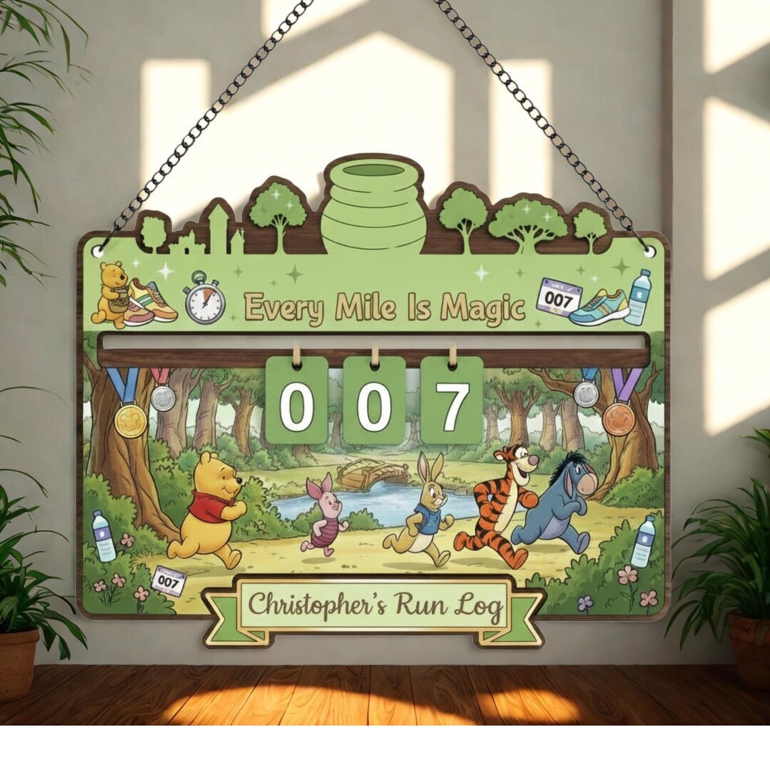 Disney Running Miles Tracker Sign, Custom Run Log Board, Every Mile is ...