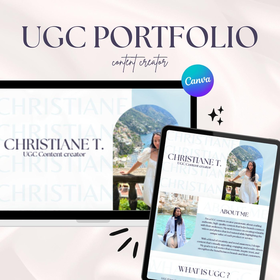 UGC Lifestyle and Travel Creator Portfolio Template - on Canva / Canva ...