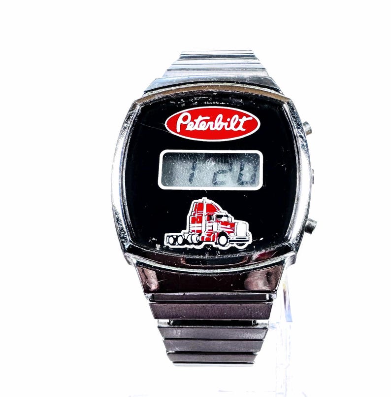 Vintage Peterbilt Digital Watch: Retro Trucker Collectible With Stretch ...