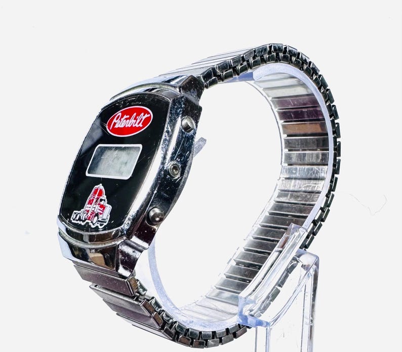 Vintage Peterbilt Digital Watch: Retro Trucker Collectible With Stretch ...
