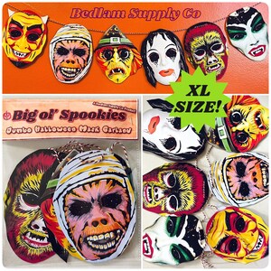 Big Ol’ Spookies - Jumbo Halloween Mask Garland - Etsy