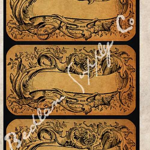 Blank Victorian Garden Style Sticker Labels - Etsy