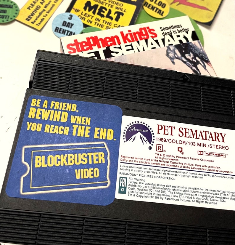 Pure Nostalgia VHS Retro Sticker Label Pack - Etsy UK