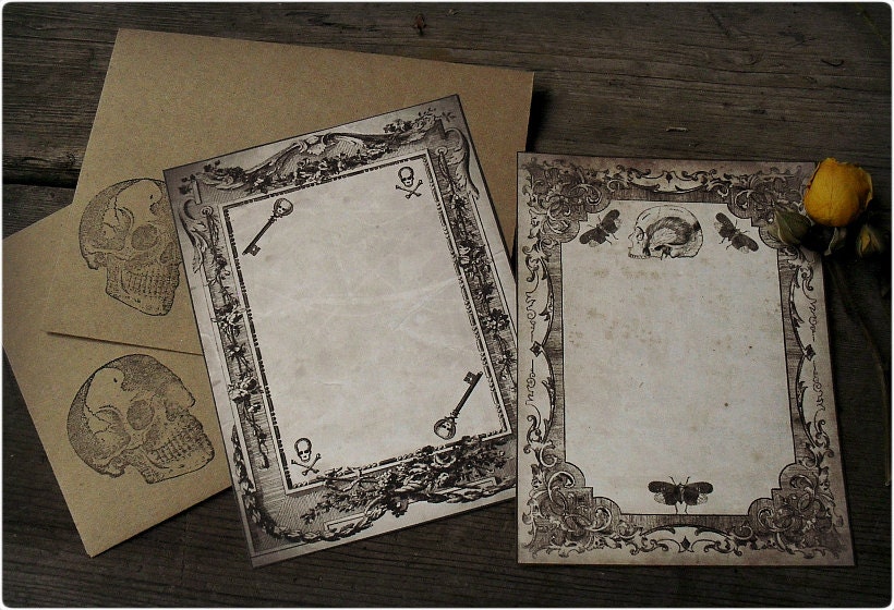 Victorian Deaths Elegant Note Card Set With Envelopes | Etsy