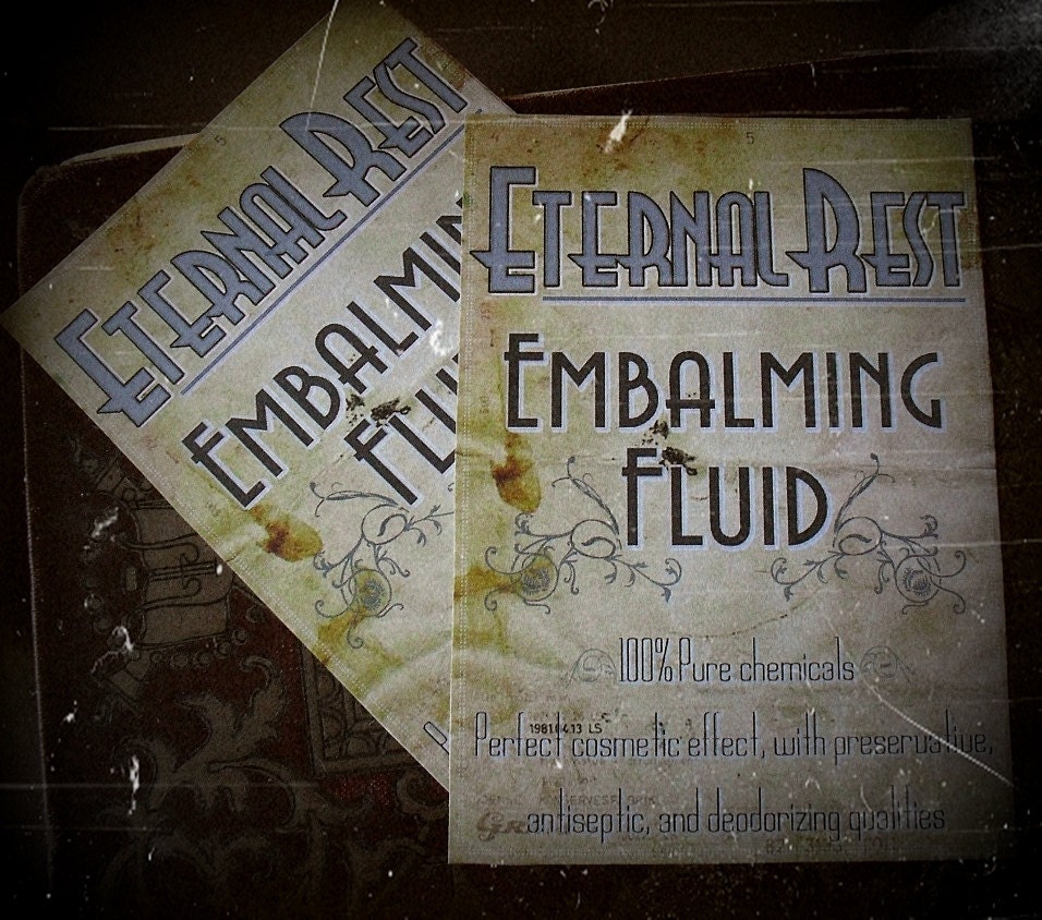 SALE Eternal Rest 1927 Embalming Fluid Stickers - Etsy