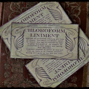 Chloroform Labels - as Seen in American Horror Story Coven - Etsy