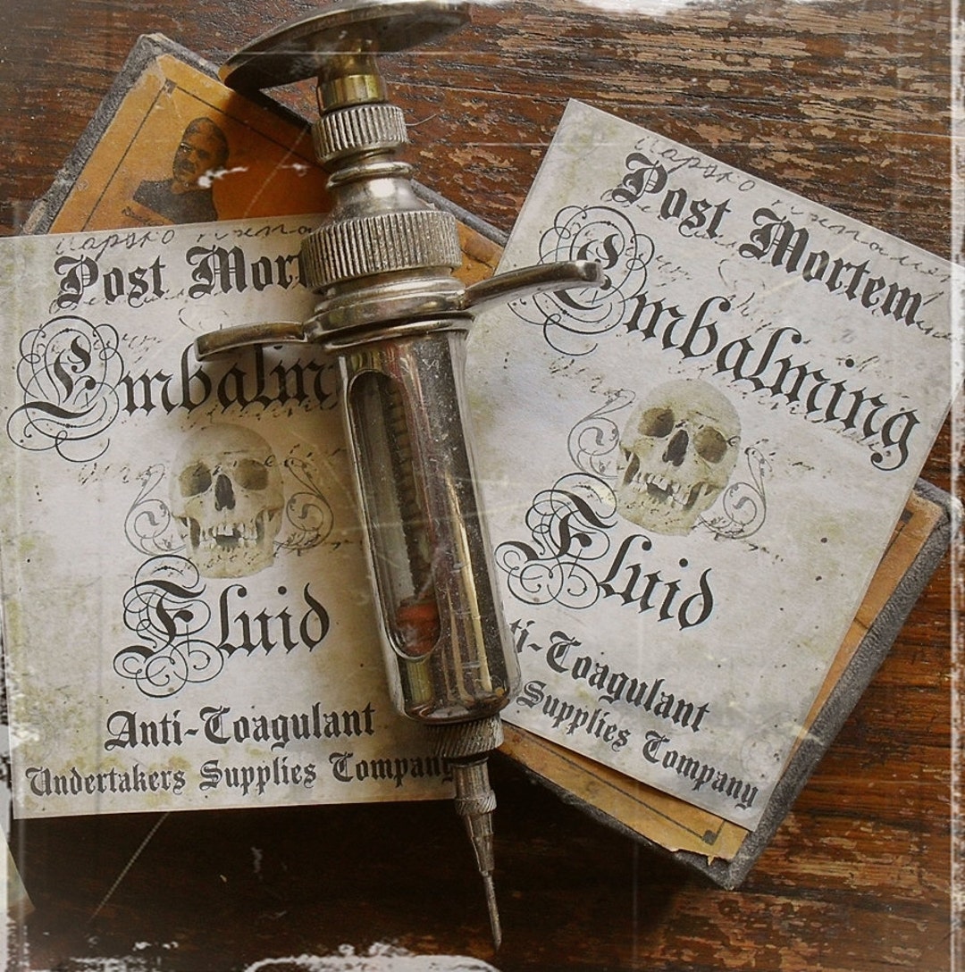 For the Undertaker - Embalming Fluid Stickers - Etsy