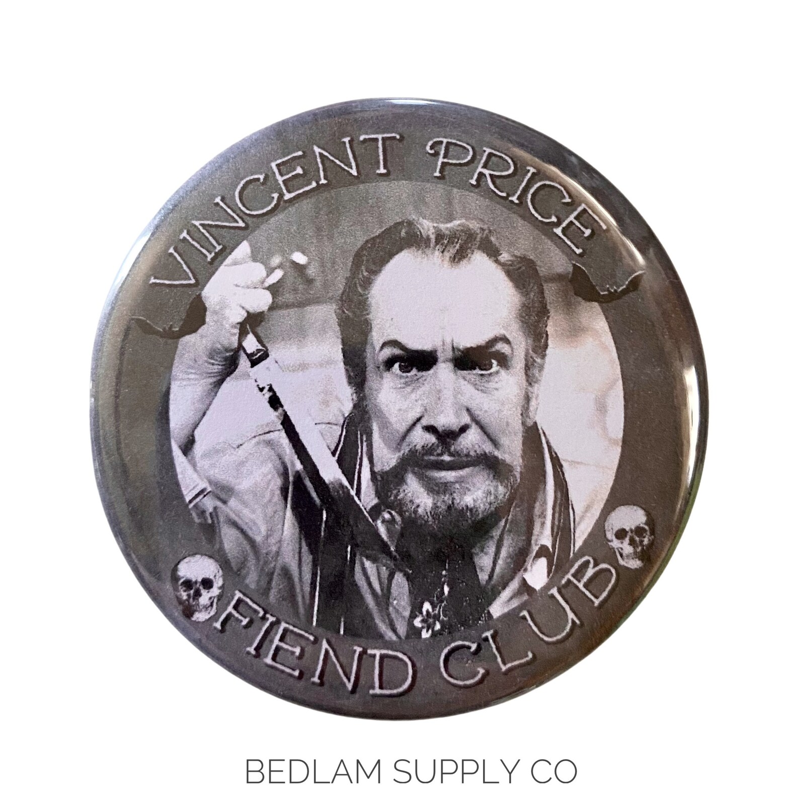 Vincent Price Fiend Club Large Pin Back Fan Club Button - Etsy