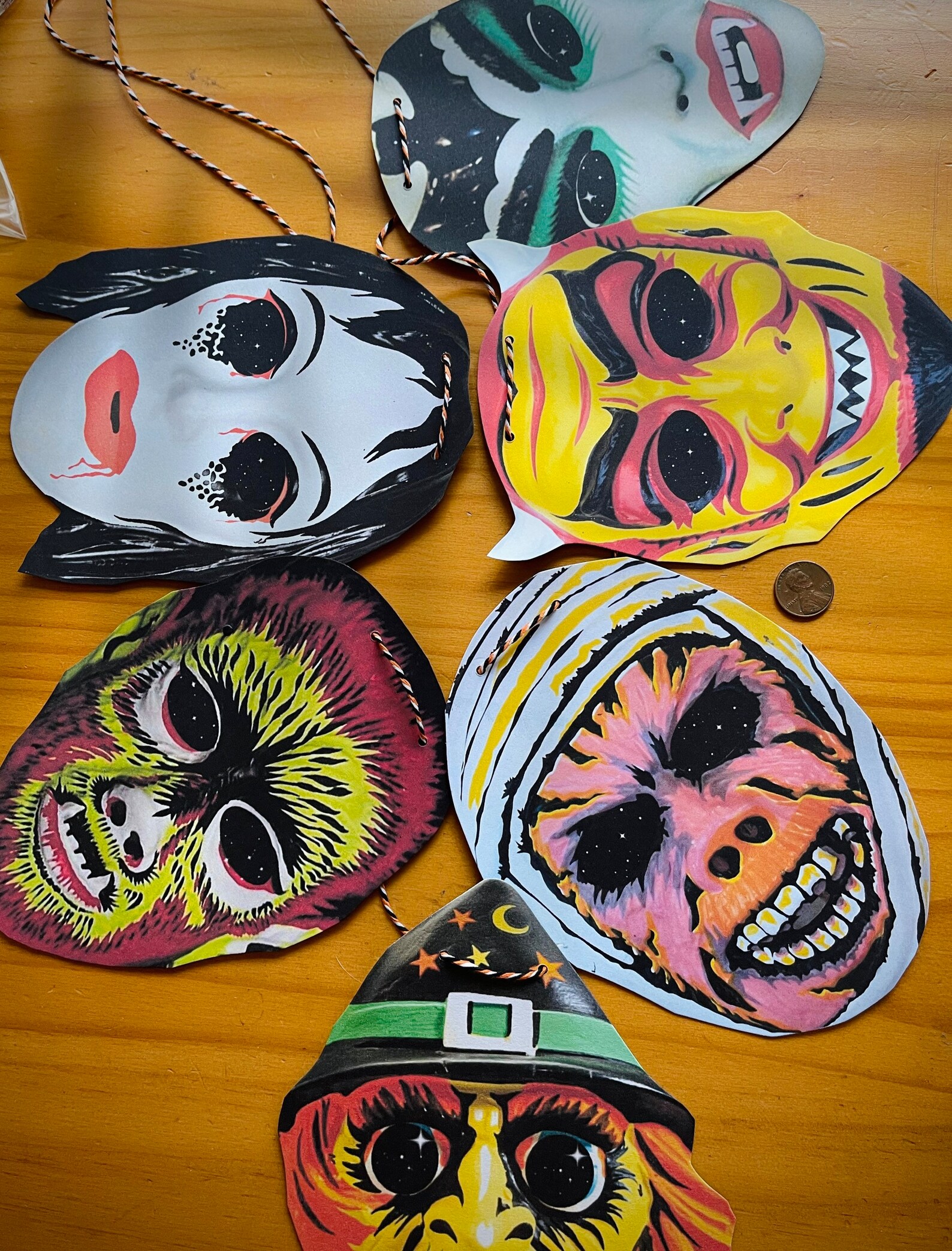 Big Ol Spookies Jumbo Halloween Mask Garland - Etsy