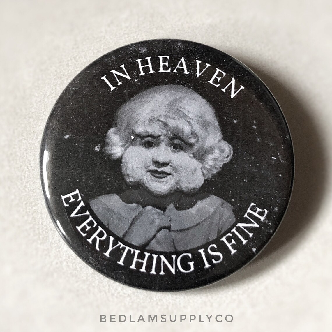 Lady in the Radiator Large Eraserhead Button | Etsy