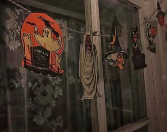 Printable Flag Banner Garland Old Paper Halloween DIY PDF - Etsy