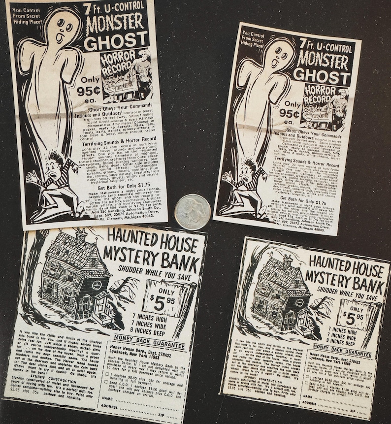 13 Creepy Cool Nostalgic Ads - Glossy Stickers Pack - Etsy