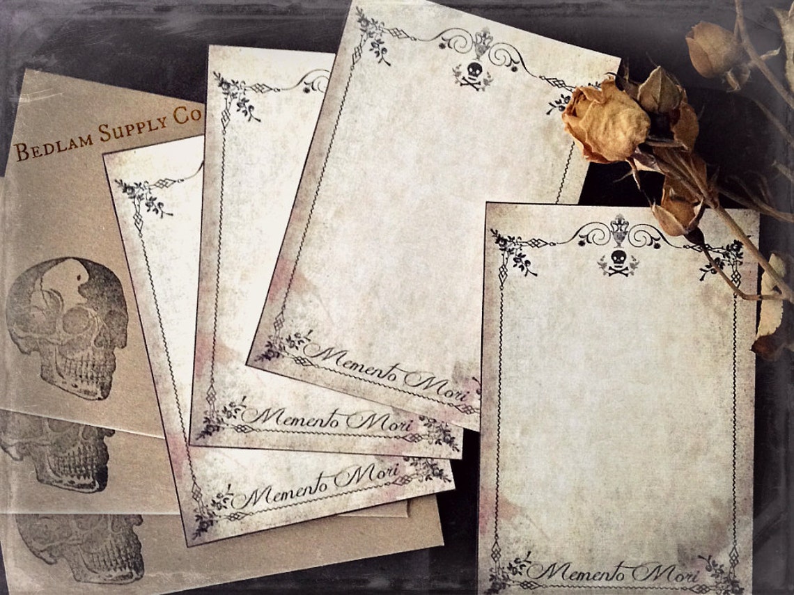 Victorian Mourning Elegant Note Card Set of 10 With - Etsy