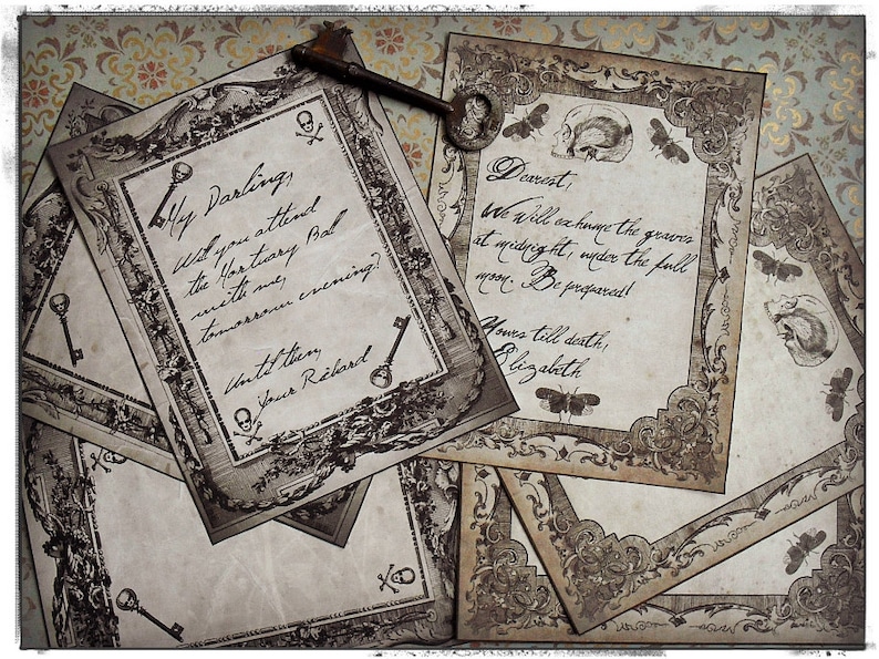 Victorian Deaths - Elegant Note Card Set With Envelopes - Etsy