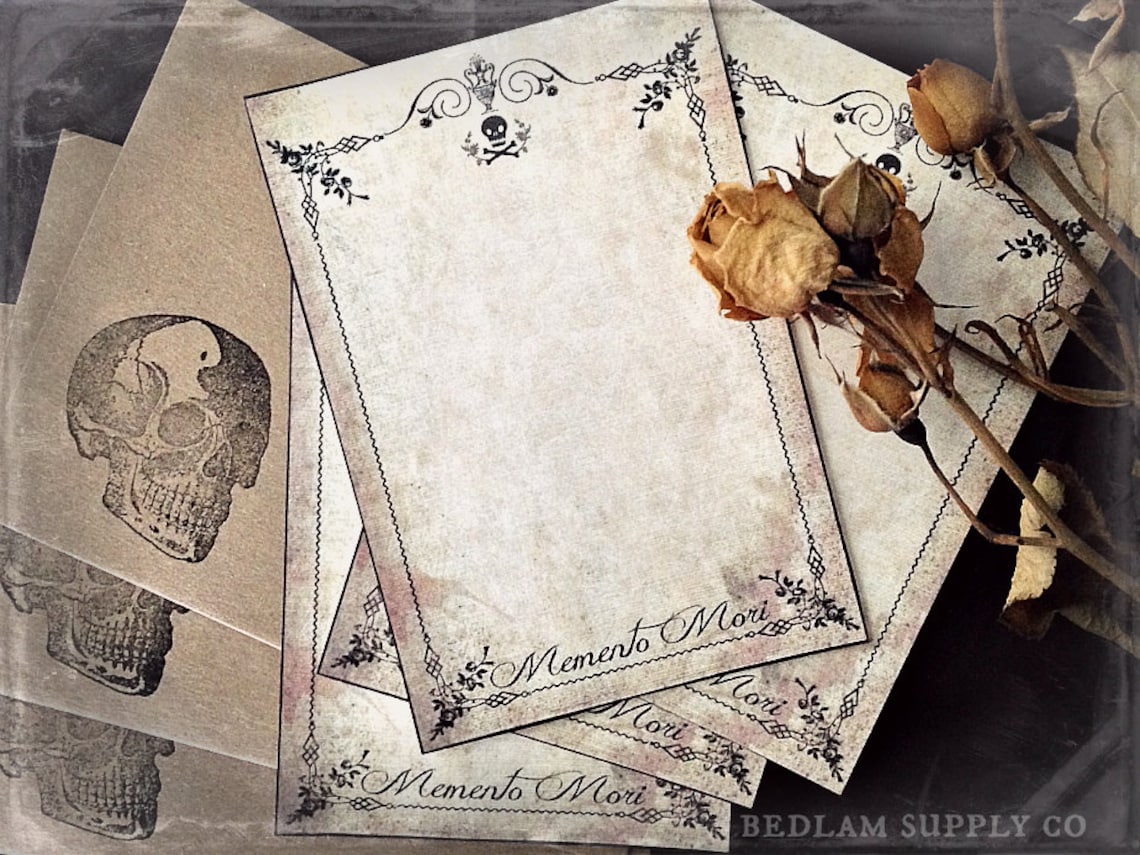 Victorian Mourning Elegant Note Card Set of 10 With - Etsy