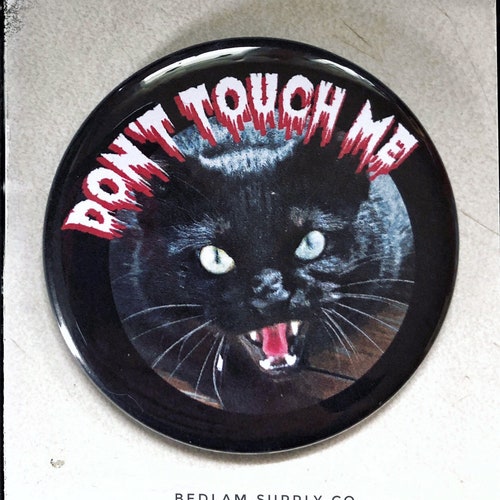 Don't Touch Me Black Embroidered Iron on Patch | Etsy